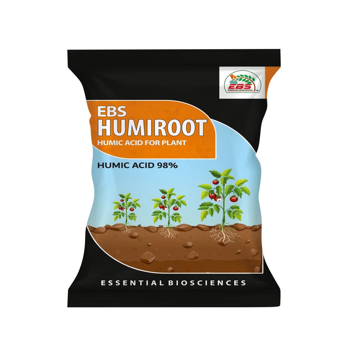 EBS Humiroot Humic Acid 98%, Plants Fertilizer & Bio Enhancer with ...