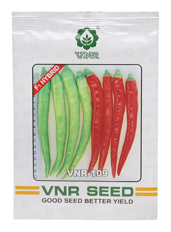 VNR 109 F1 Hybrid Chilli Seeds , Mirchi Ke Beej, Hari Mirchi Ke Beej ...